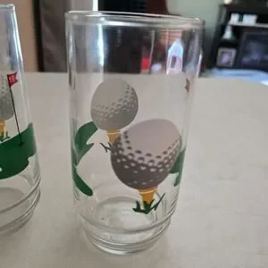 Dining | Vintage Golf 19th Hole Highball Glasses Set Of 2 Retro Barware ...
